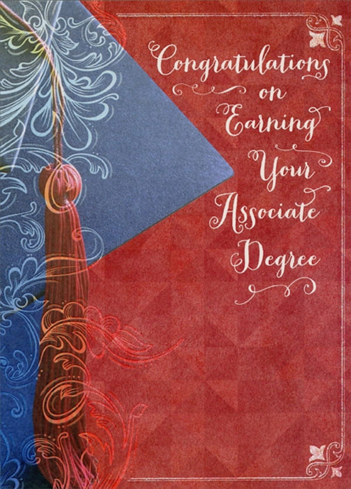 Designer Greetings Blue Grad Cap and Red Tassel Congratulations on ...