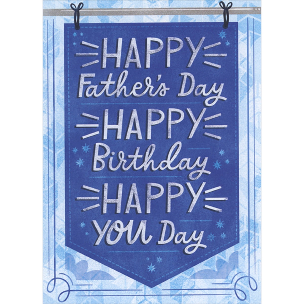Designer Greetings Blue Hanging Sign with White Lettering on Light Blue ...