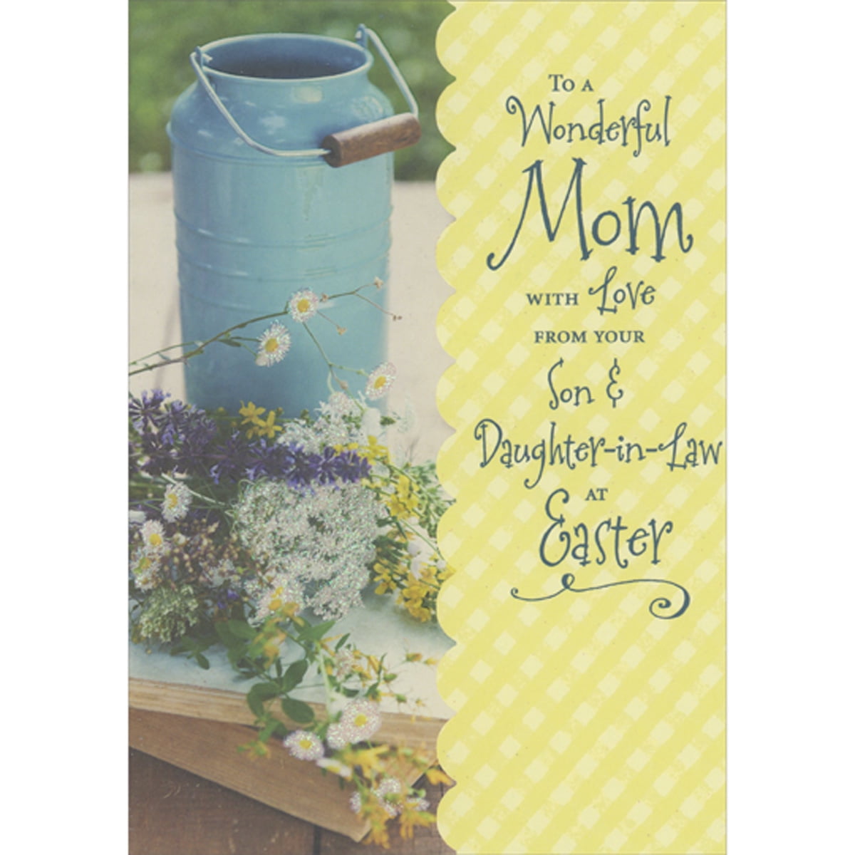 Designer Greetings Blue Milk Jug and Sparkling White, Purple and Yellow ...