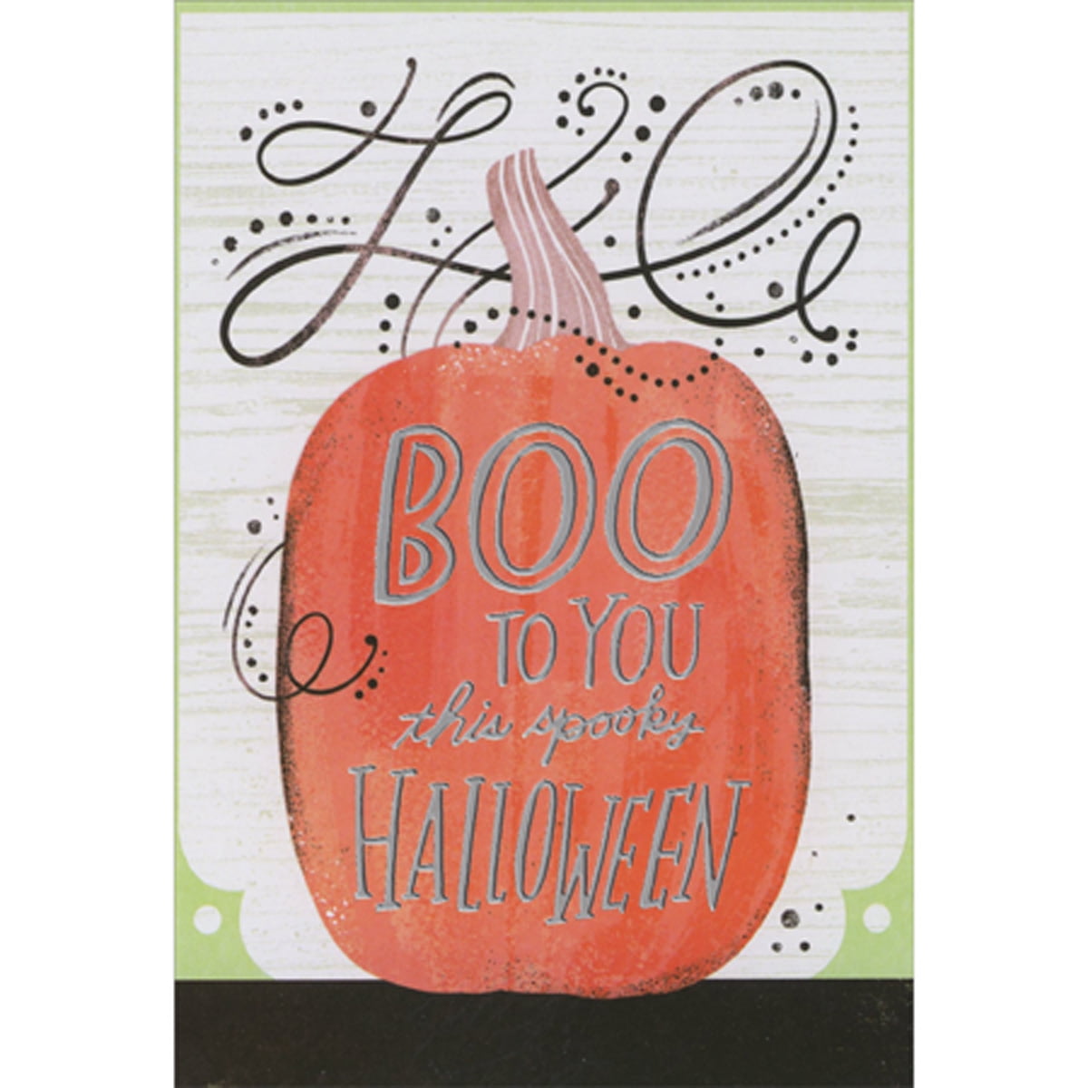 Designer Greetings Boo to You: Pumpkin with Swirls and Dots Package of ...