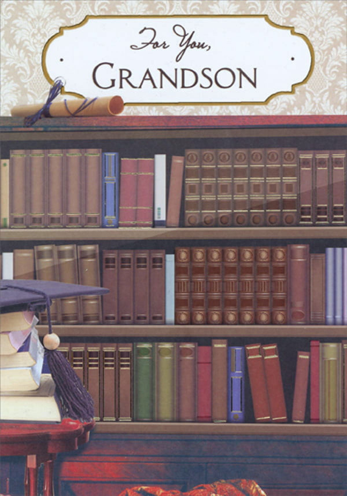Designer Greetings Books in Bookcase Graduation Congratulations Card ...