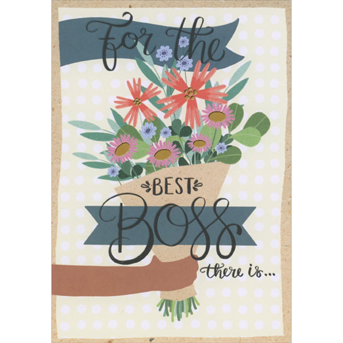 Designer Greetings Bouquet of Pink, Red and Blue Flowers: Best Boss ...