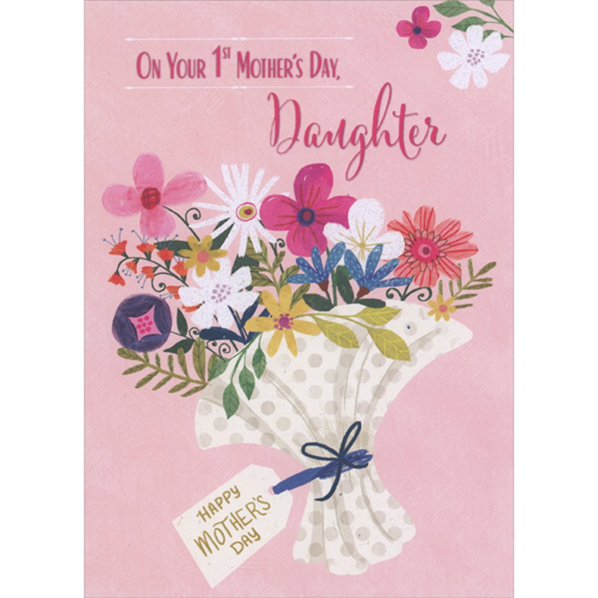 Designer Greetings Bouquet of Sparkling White, Pink, Blue and Yellow ...
