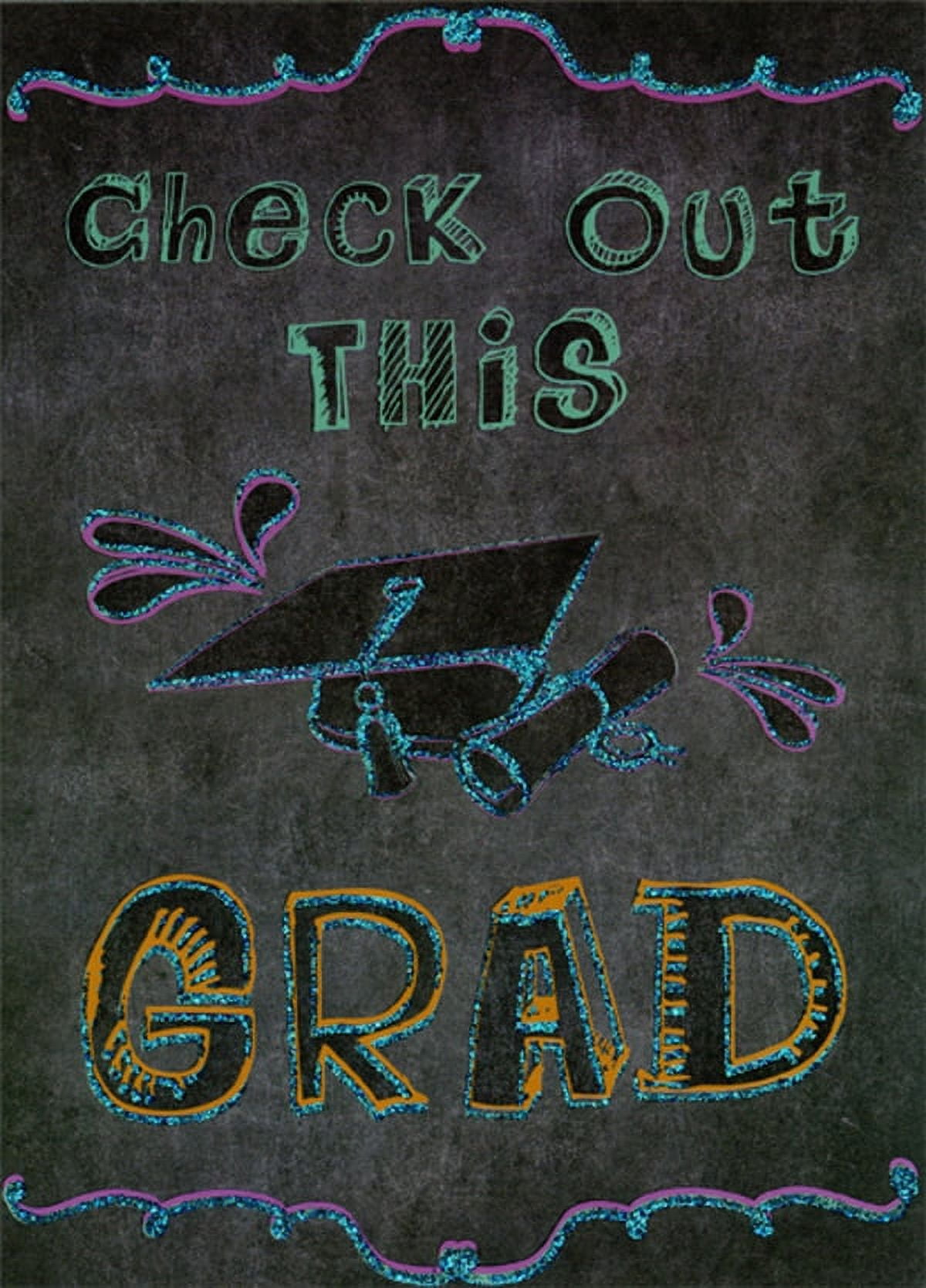Designer Greetings Check Out This Grad Blue Glitter Junior High ...