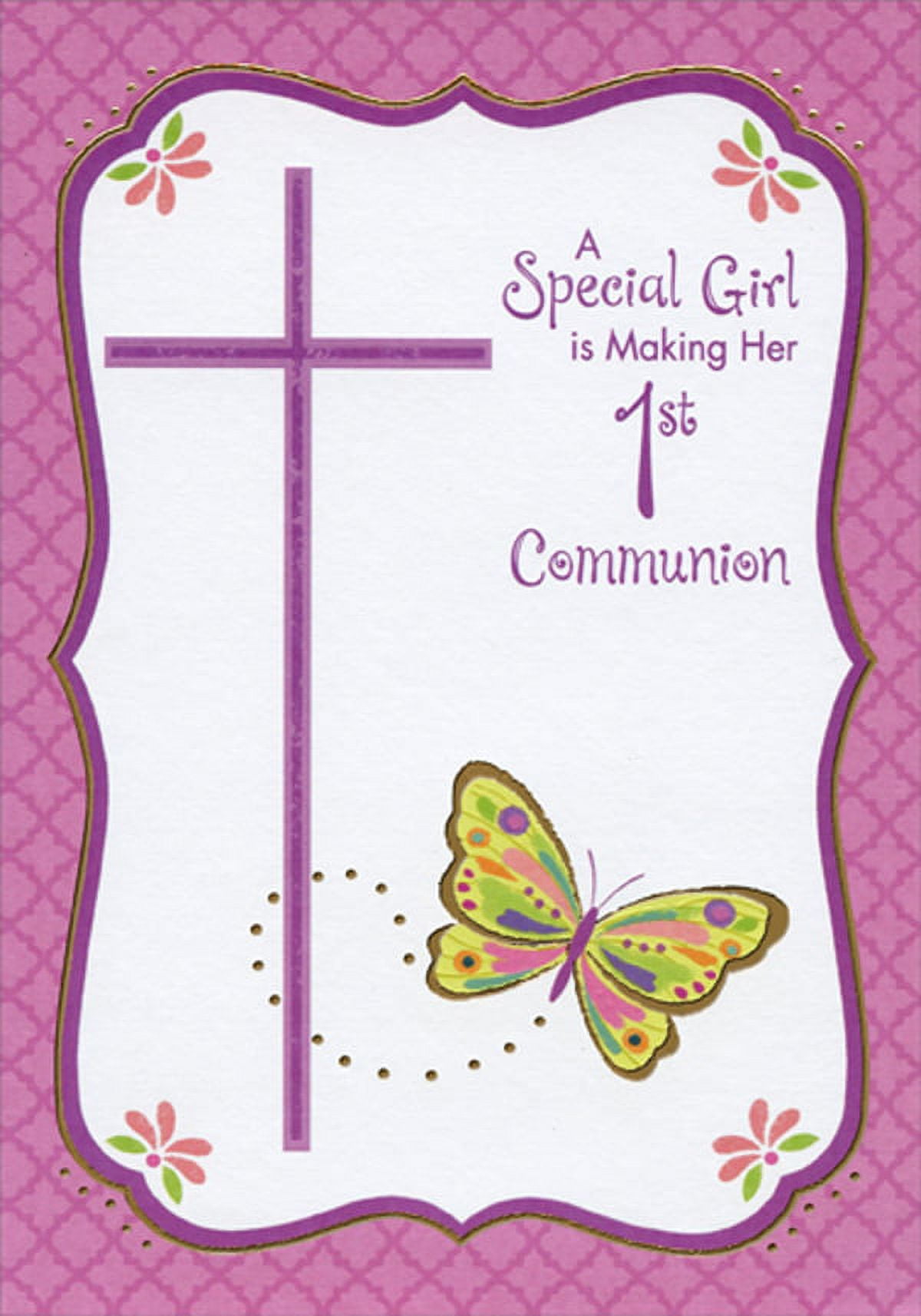 Designer Greetings, Kids Religious Happy 1st Communion Card with Cross ...