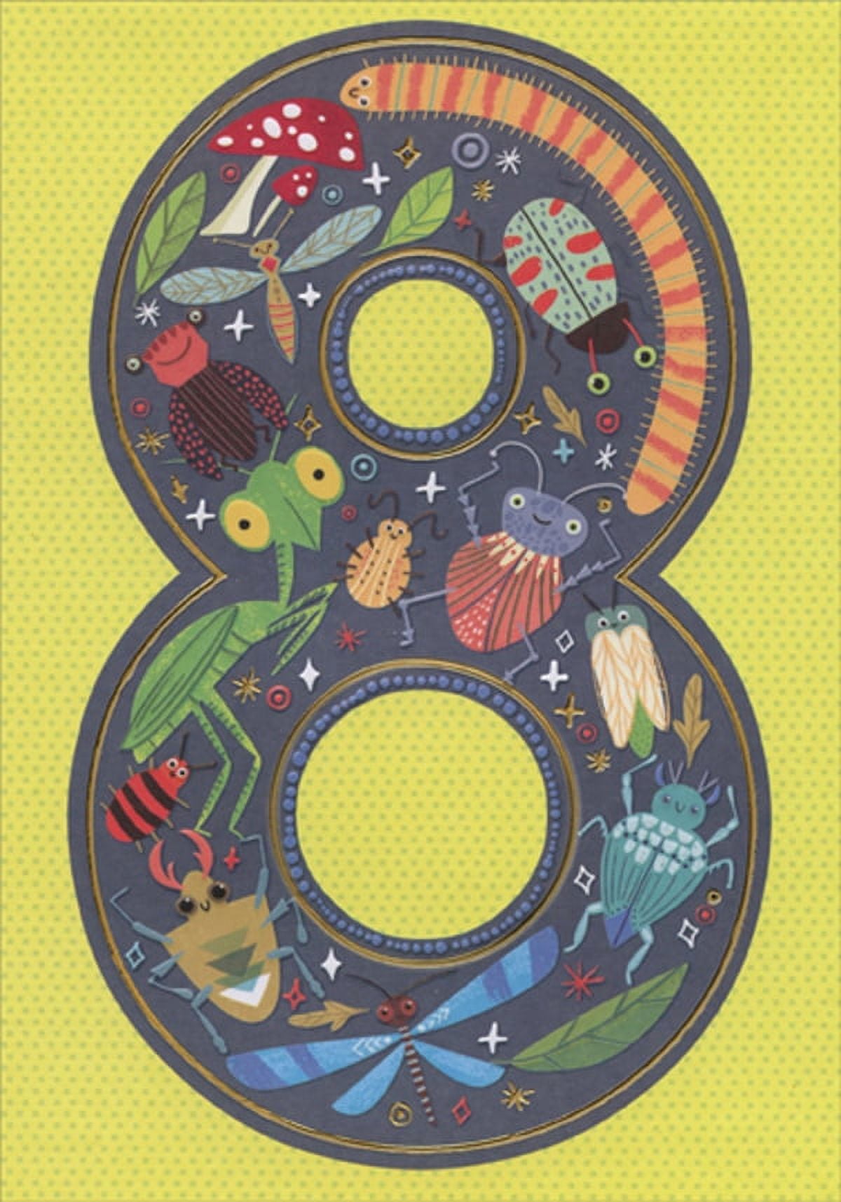 Designer Greetings Cute Insects / Bugs Age 8 / 8th Birthday Card for ...