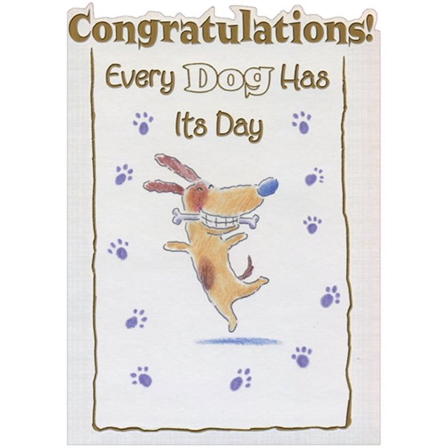 Designer Greetings Every Dog Has Its Day Funny / Humorous Die Cut ...