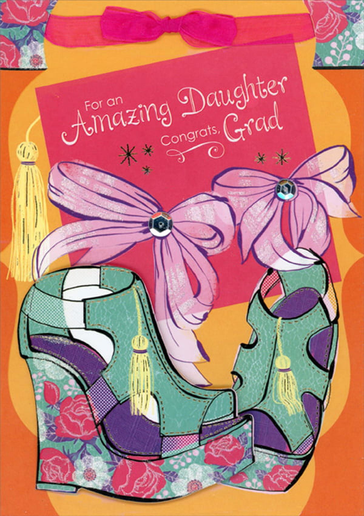 Designer Greetings Floral High Heel Wedge 3D Tip On Platform Shoe, Pink ...