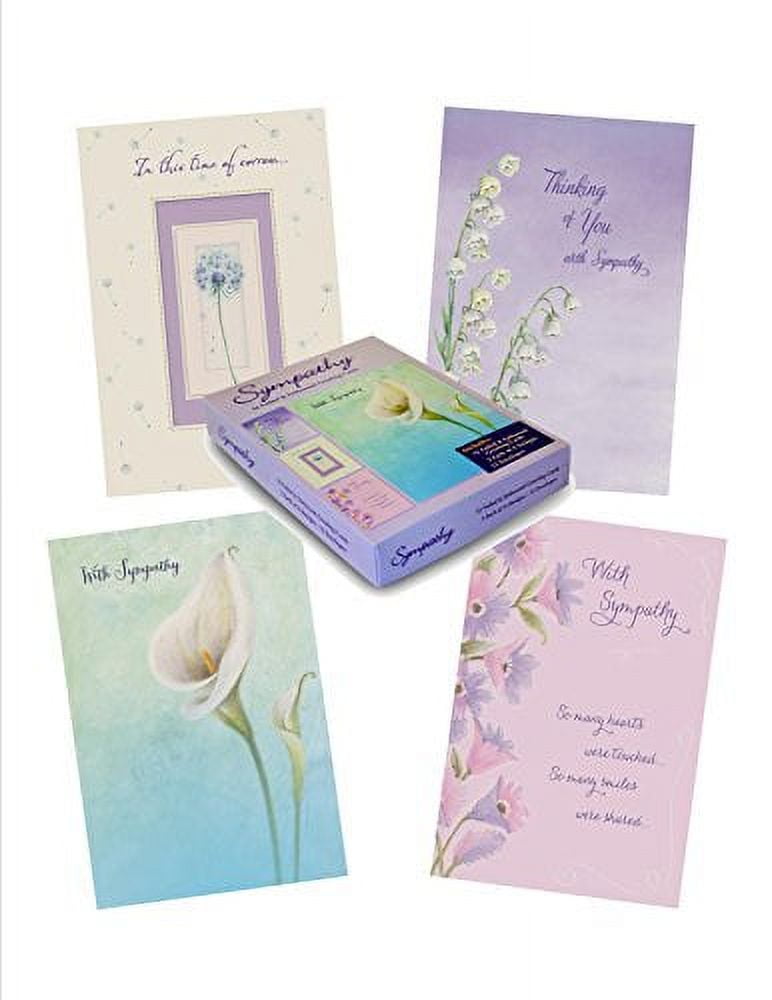 Designer Greetings Foiled Embossed Sympathy Greeting Cards, Assorted ...