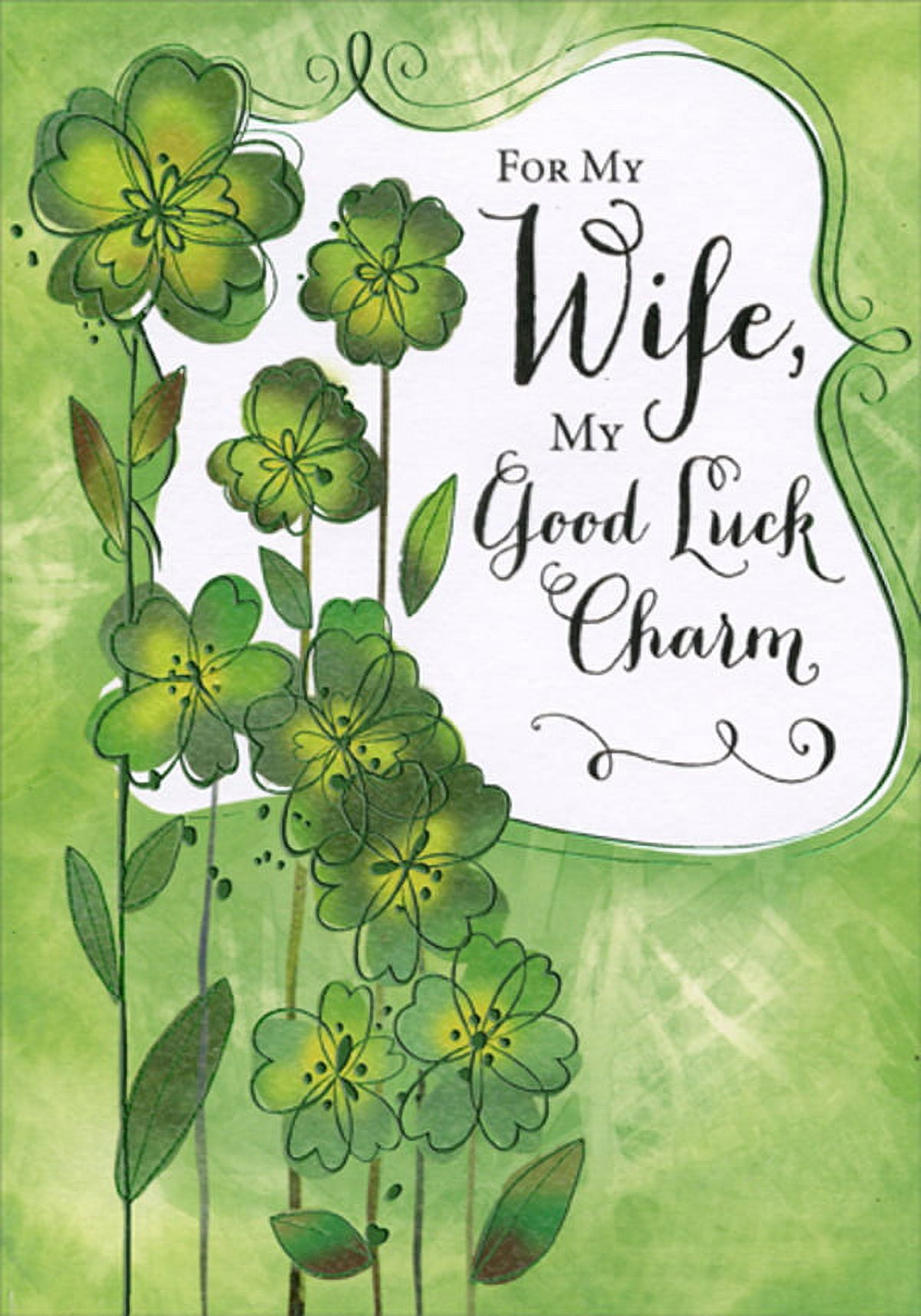 Designer Greetings Good Luck Charm : Shamrocks on Long Stems St ...
