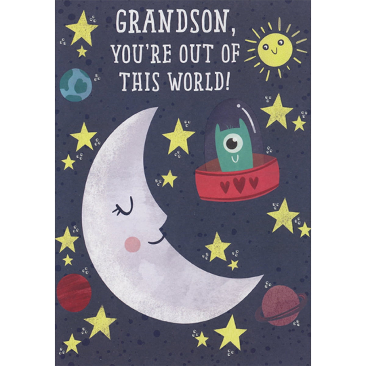 Designer Greetings Grandson, You're Out of This World: Crescent Moon ...