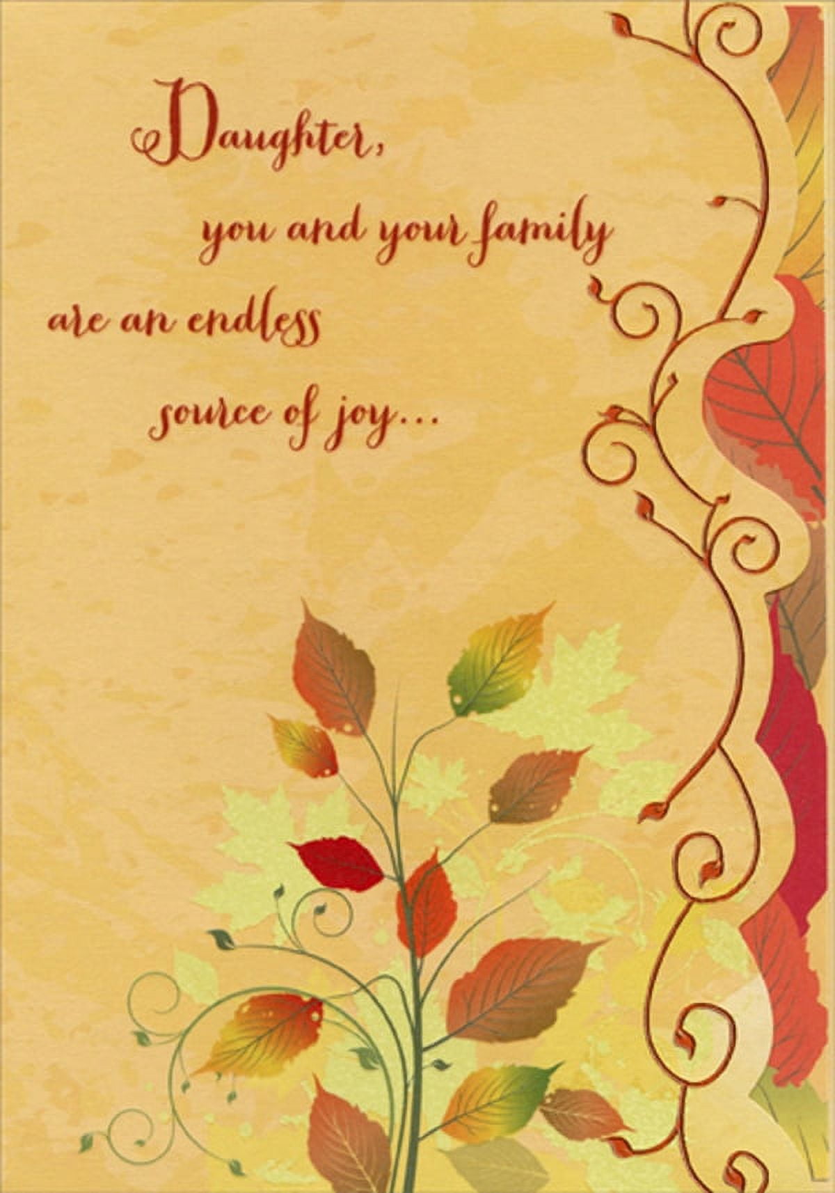 Happy Thanksgiving Daughter Greeting Card w/Envelope - Walmart.com