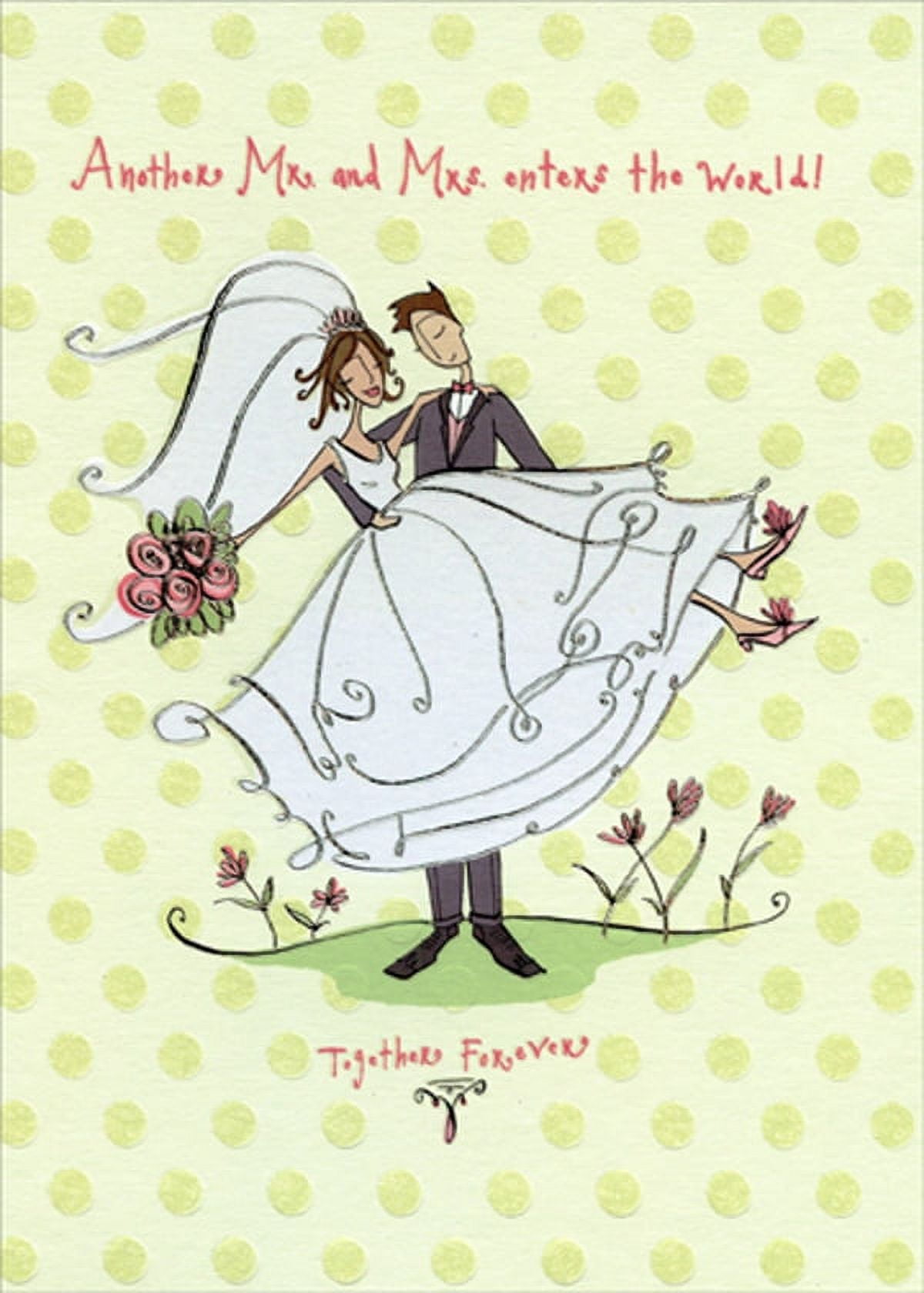 Designer Greetings Groom Carrying Bride: Silver Foil Trim ...