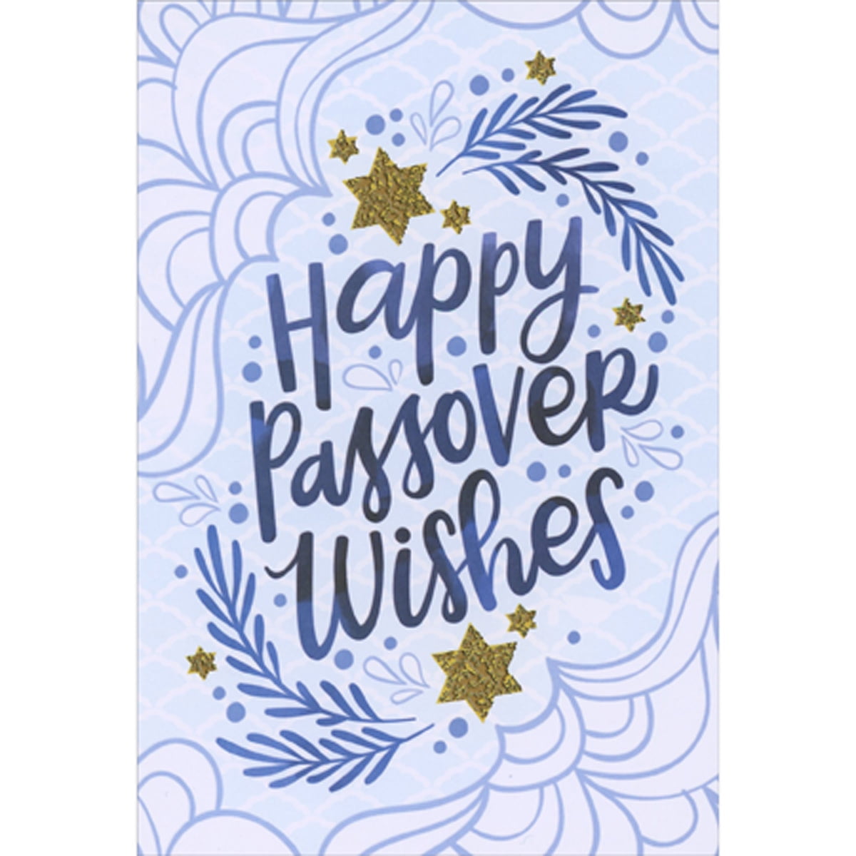 Designer Greetings Happy Passover Wishes: Gold Foil Stars and Blue ...
