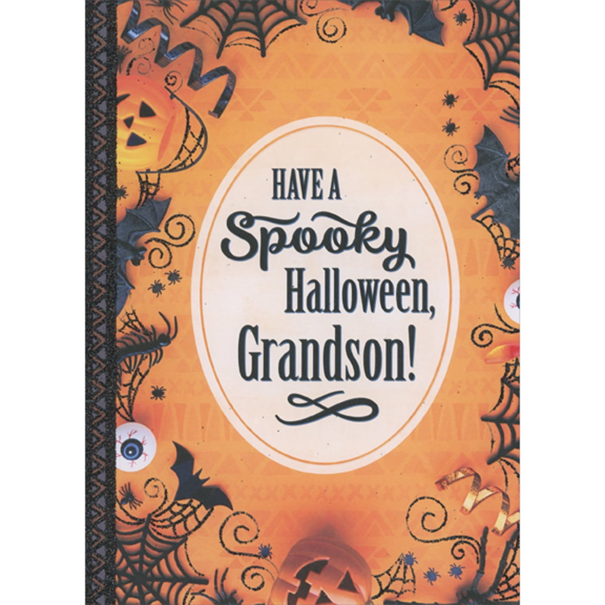 Designer Greetings Have a Spooky Halloween: Border of Webs, Pumpkins ...
