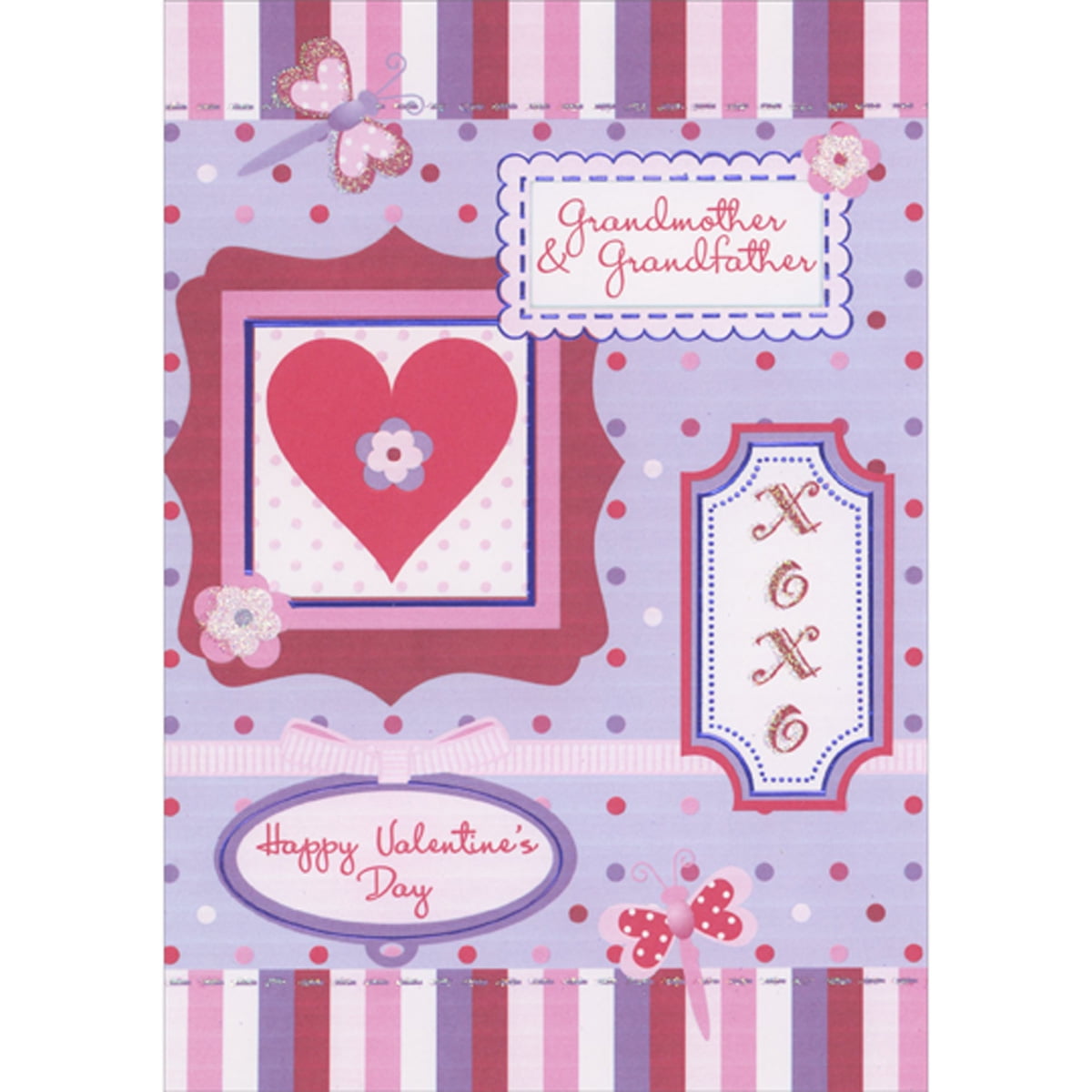 Grandmother and Grandfather on Valentine's Day Greeting Card w/Envelope ...