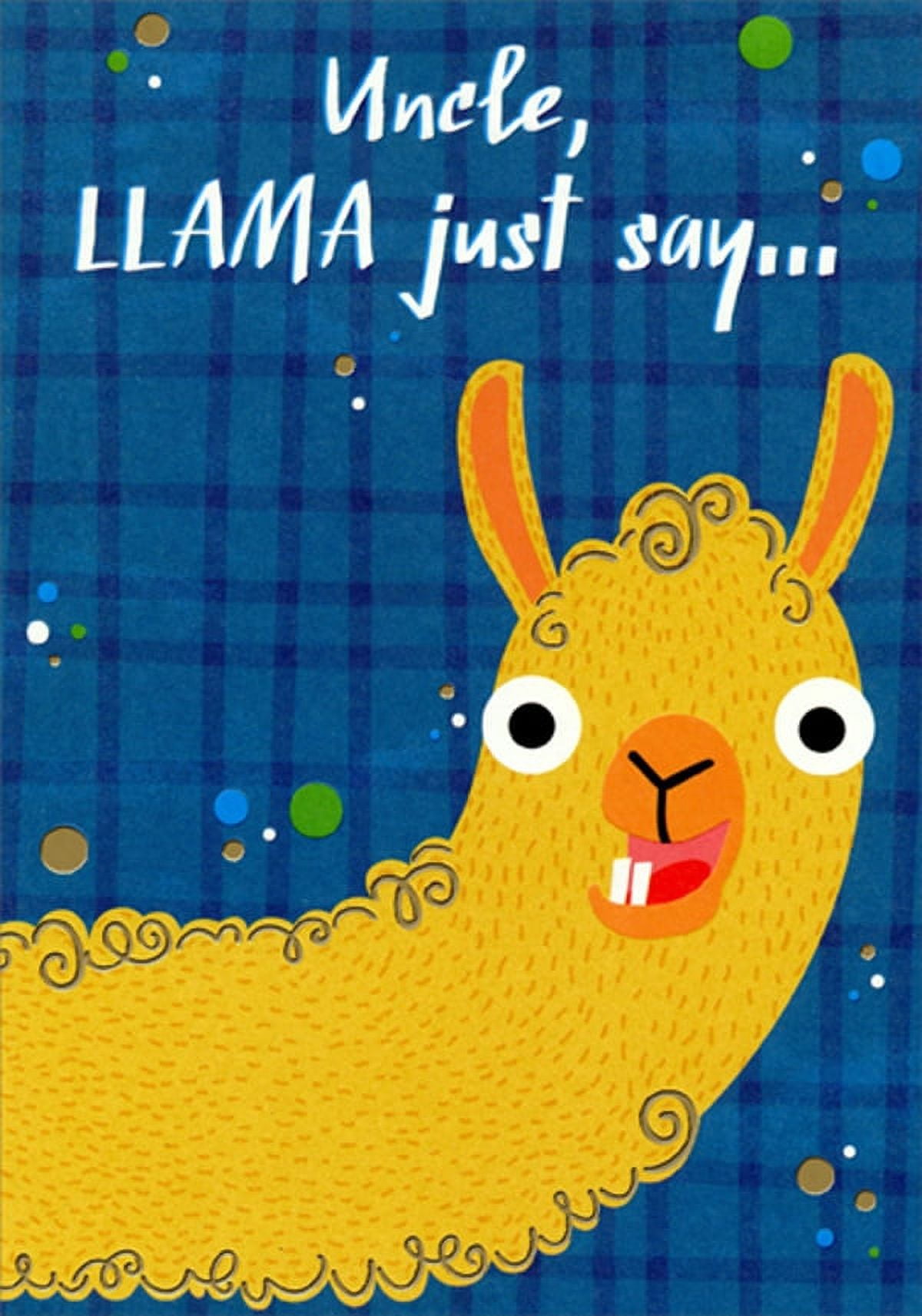 Designer Greetings Heavy Cardstock Llama Just Say Father's Day Card ...