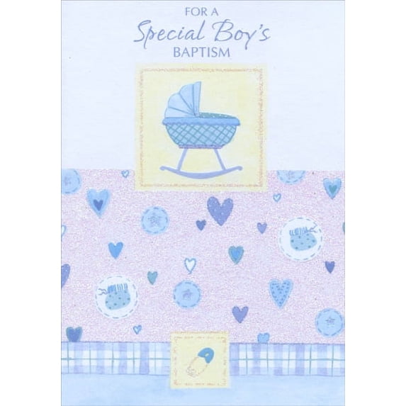 Designer Greetings Heavy Cardstock Special Boy Baptism Card, Blue ...