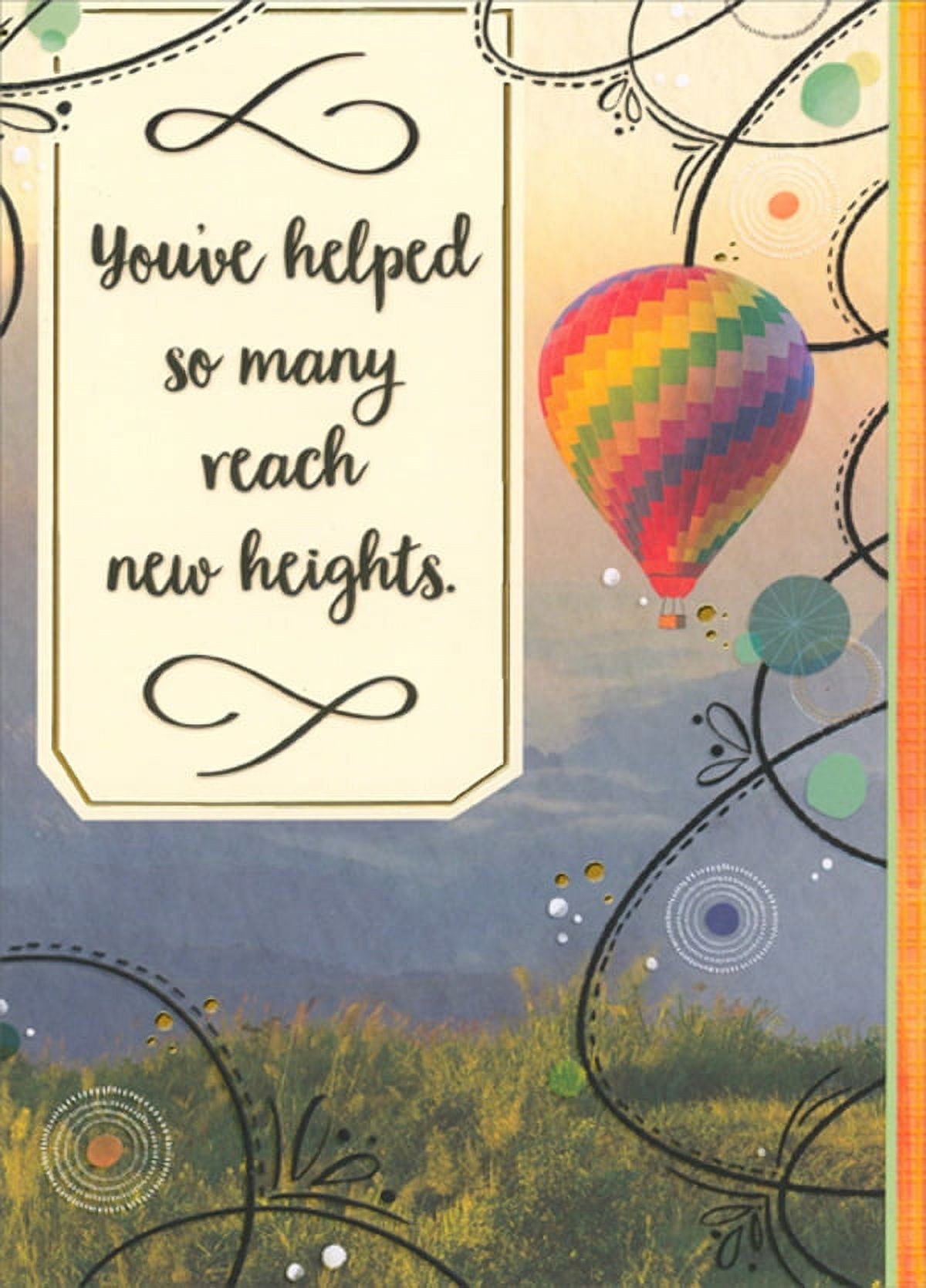Designer Greetings Hot Air Balloon Reach New Heights Teacher ...