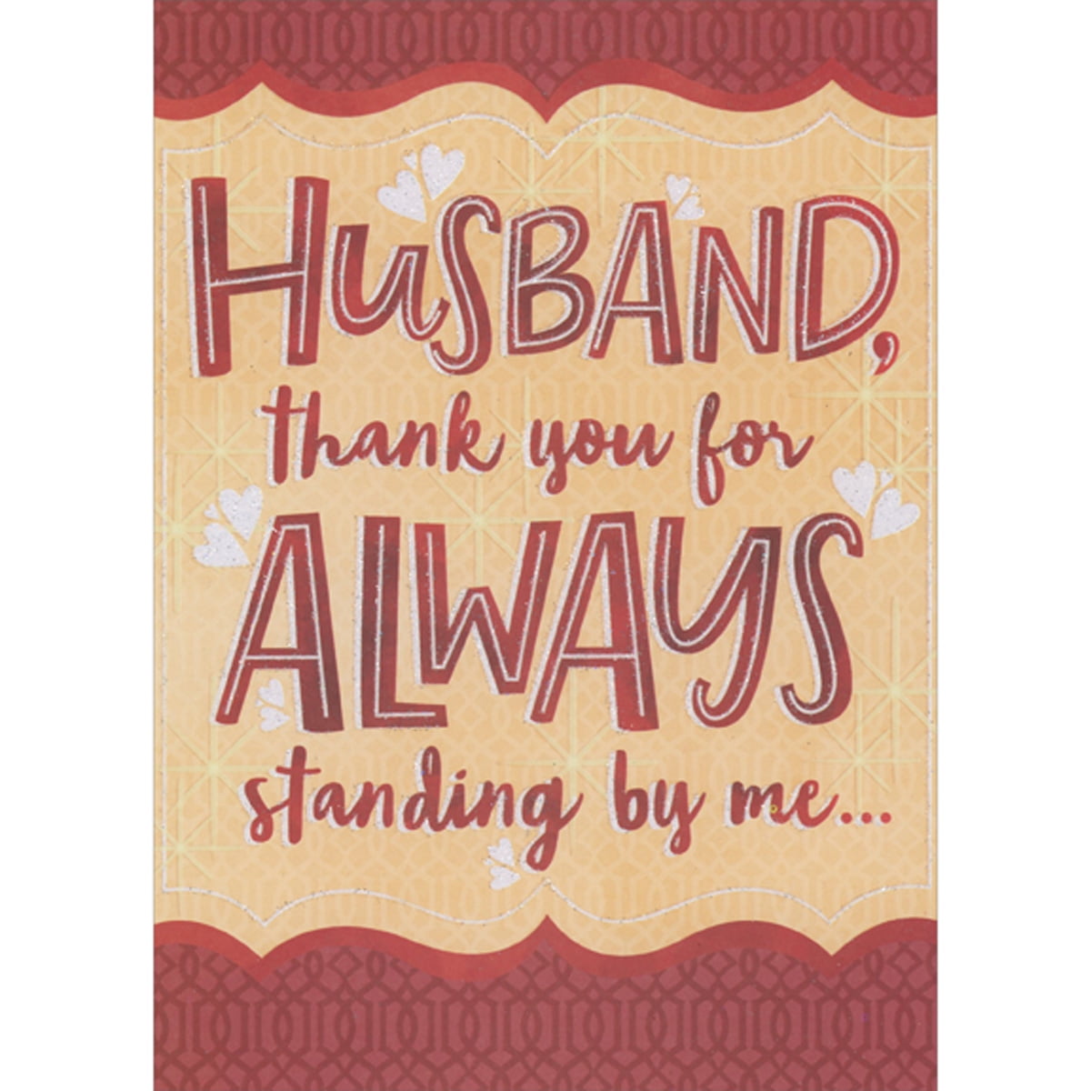 Designer Greetings Husband, Thank You For Always Standing By Me: Small ...
