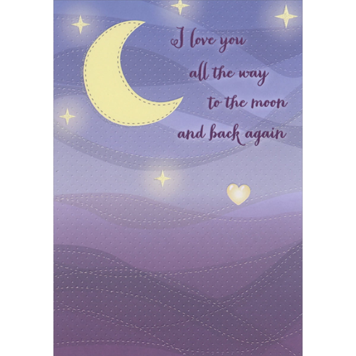 Designer Greetings I Love You to the Moon and Back: Crescent Moon in ...