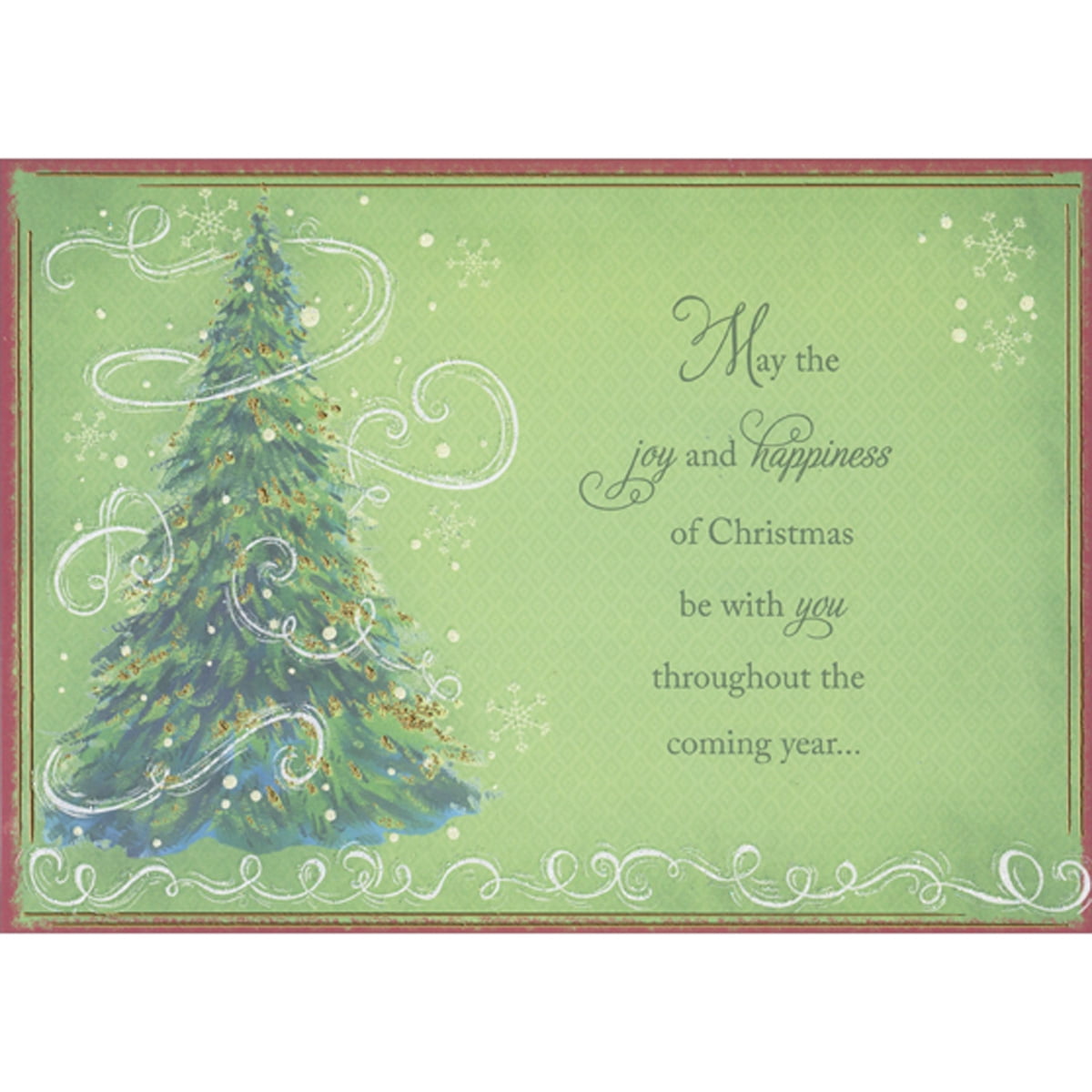 Designer Greetings May the Joy and Happiness: Tree with Foil Accents ...