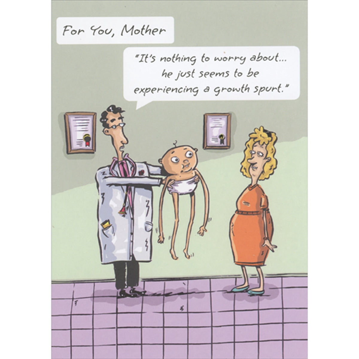 Designer Greetings Mom Takes Kid to Doctor for Growth Spurt Funny ...