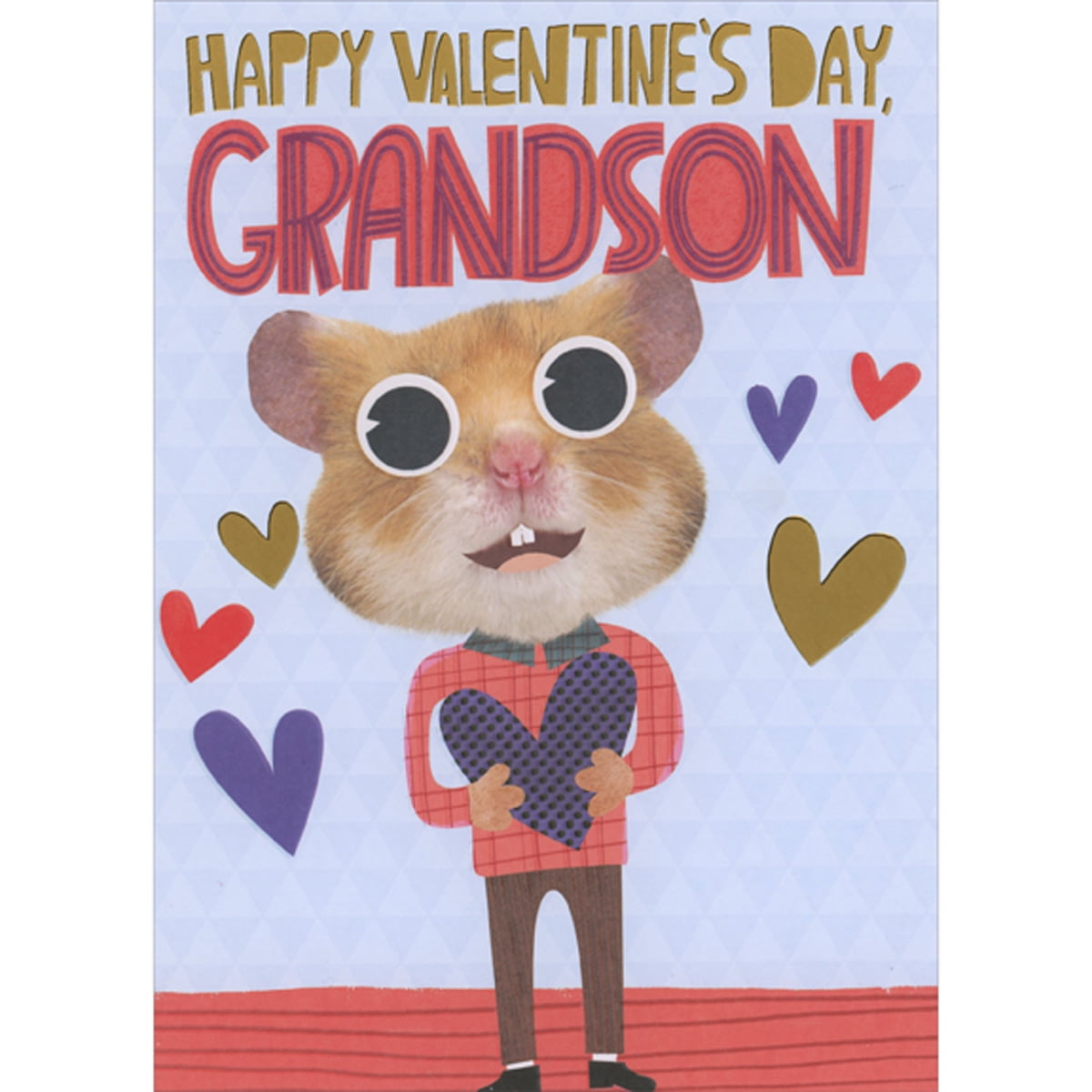 Designer Greetings Mouse with Human Body Holding Purple Dotted Heart ...