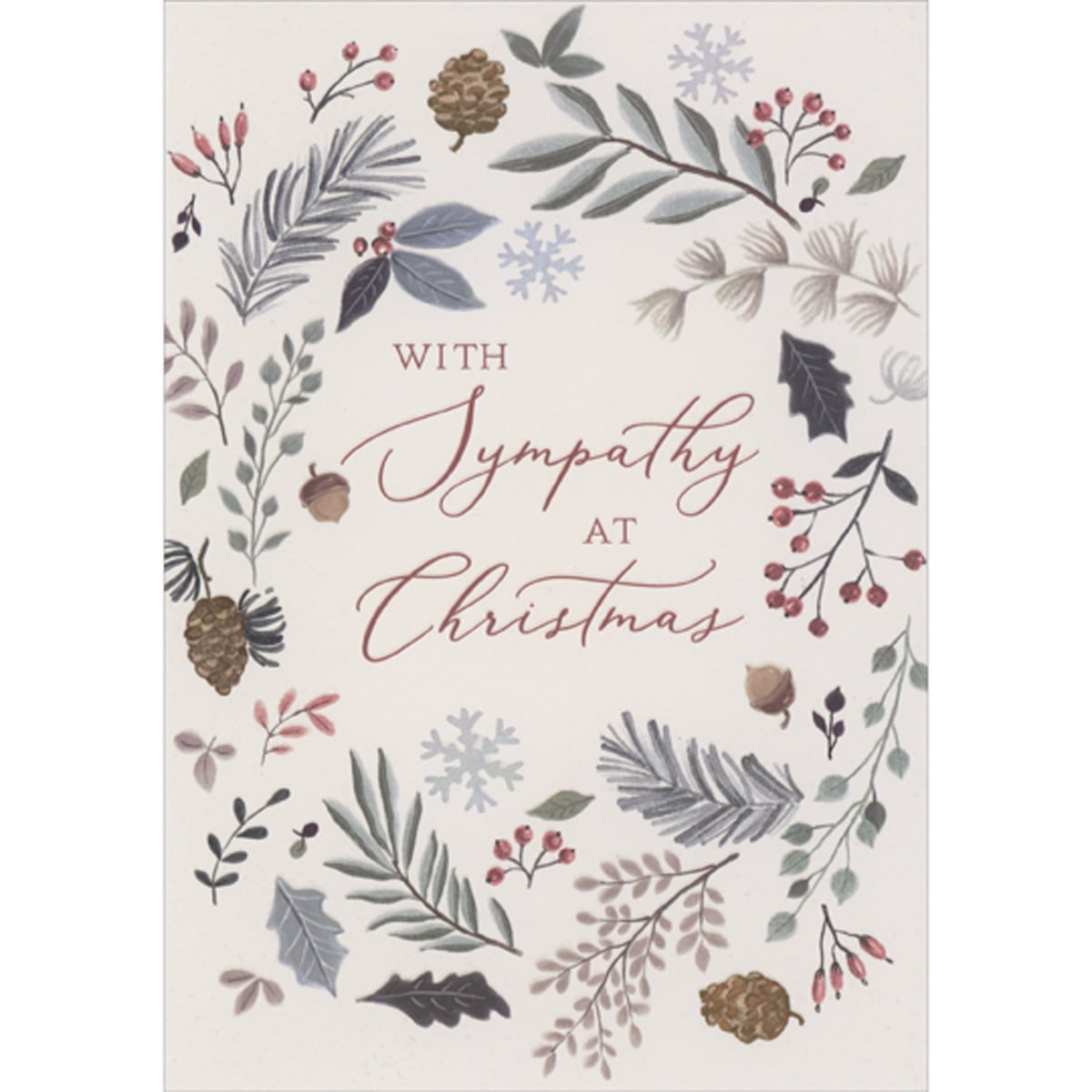 Designer Greetings Neutral Colored Winter Foliage, Pine Cones and ...