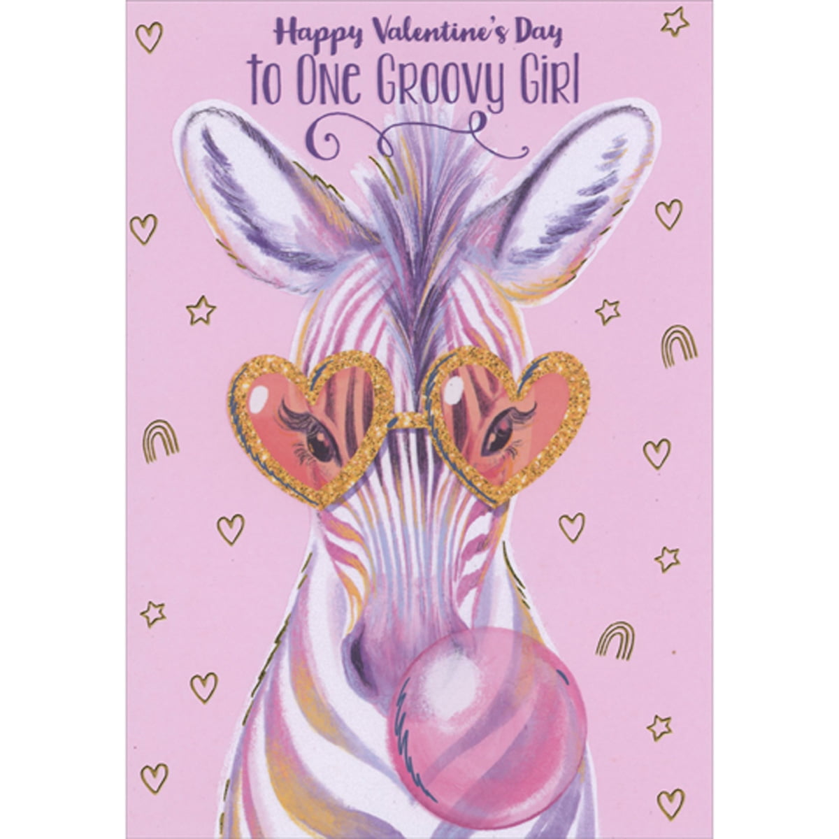 Designer Greetings One Groovy Girl: Zebra with Colorful Stripes and ...