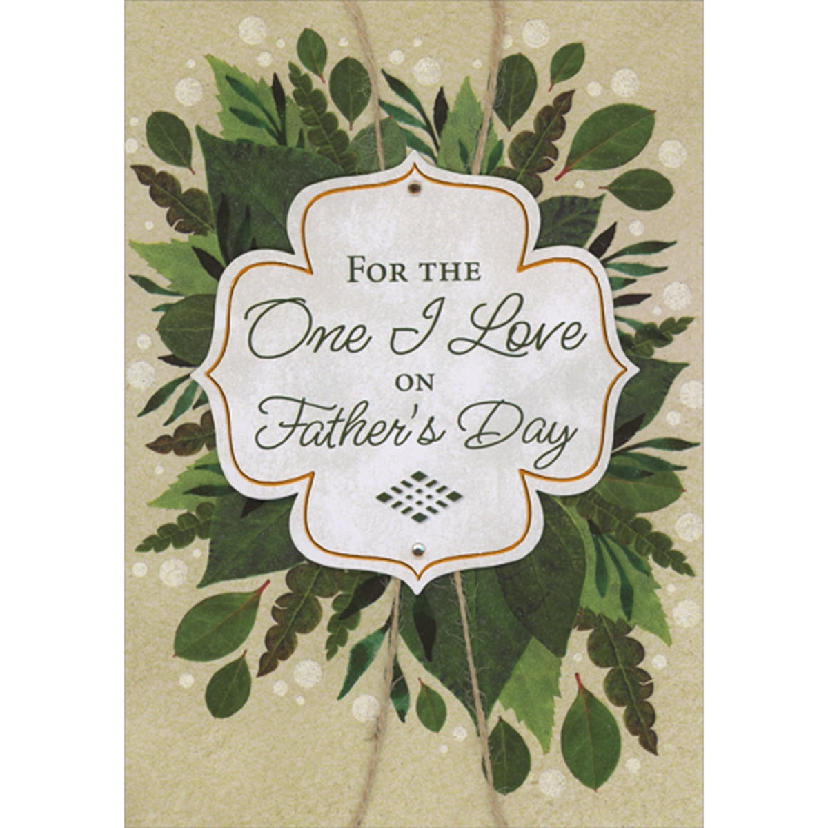 Designer Greetings Father's Day Card, 3D Flower, Brown String, Gems ...