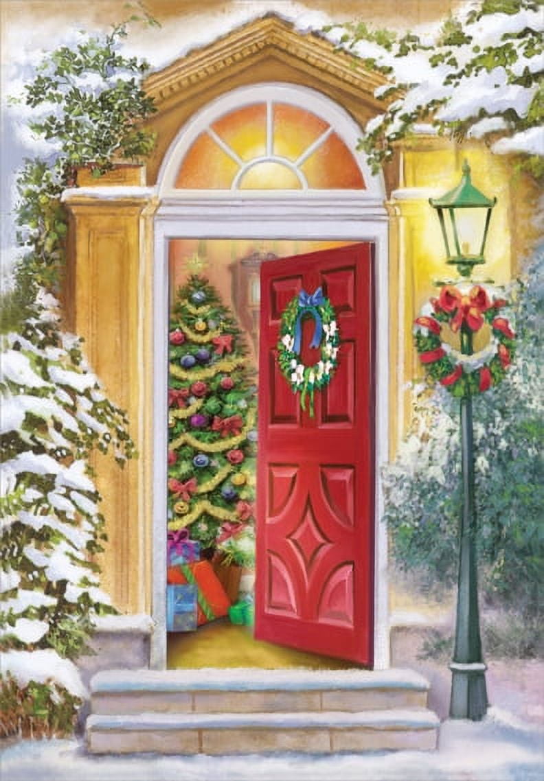 Designer Greetings Open Door and Lamp Post Box of 30 Christmas Cards ...