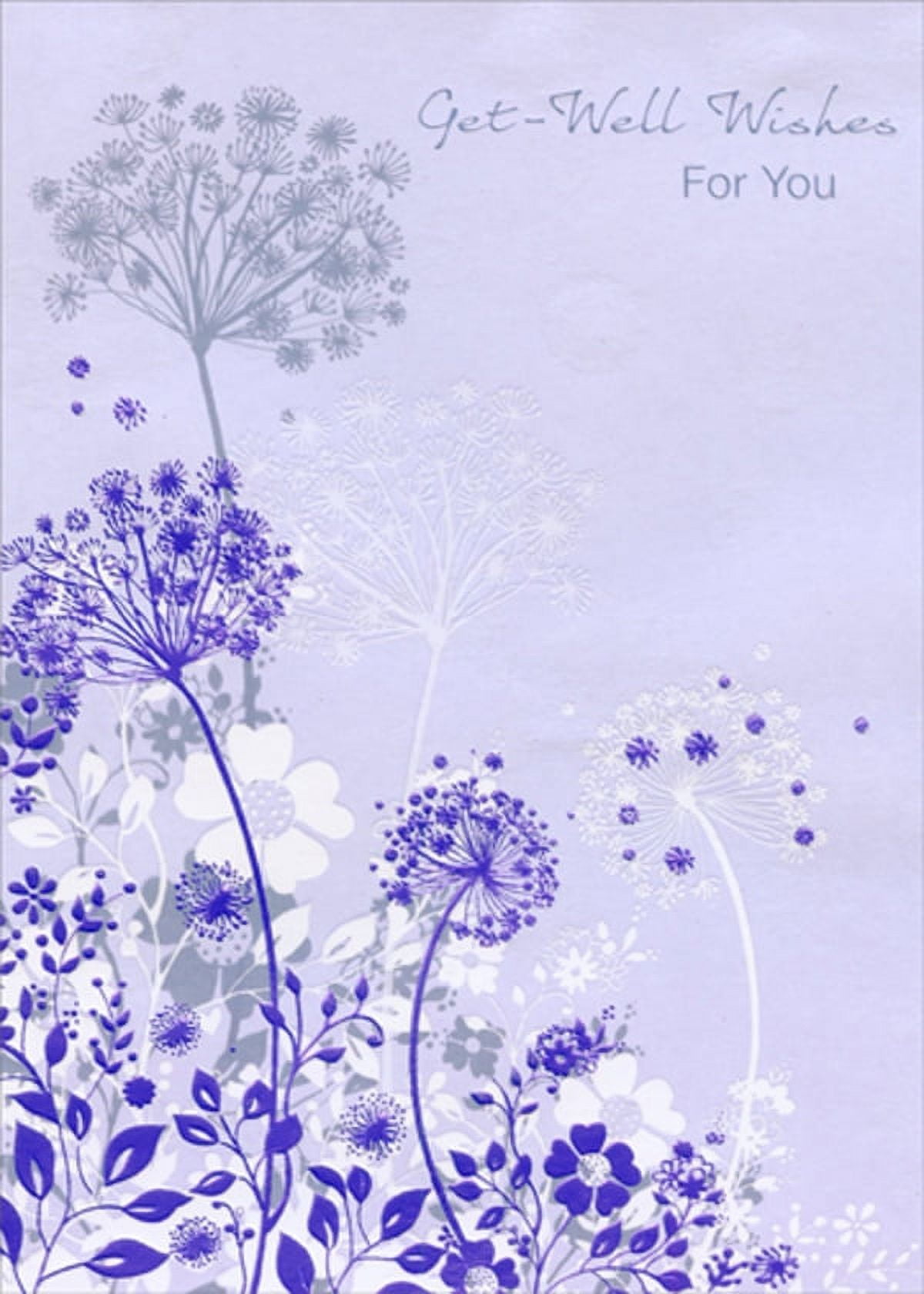 Designer Greetings Purple Foil and White Flowers on Light Purple Get ...