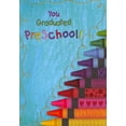 Designer Greetings Pyramid of Crayons on Blue Preschool Graduation Card ...