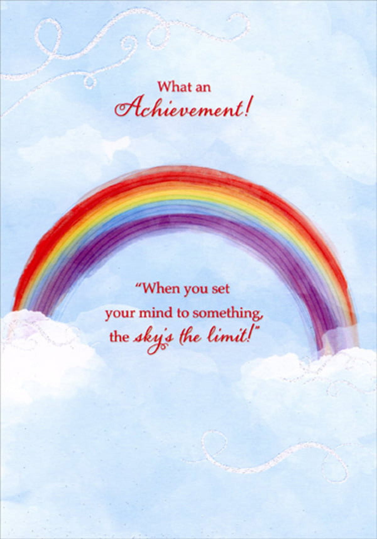 Designer Greetings Rainbow in Clouds Achievement Congratulations Card ...
