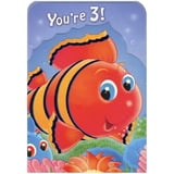 Designer Greetings Happy 3rd Birthday Card with Red, Orange and Blue ...