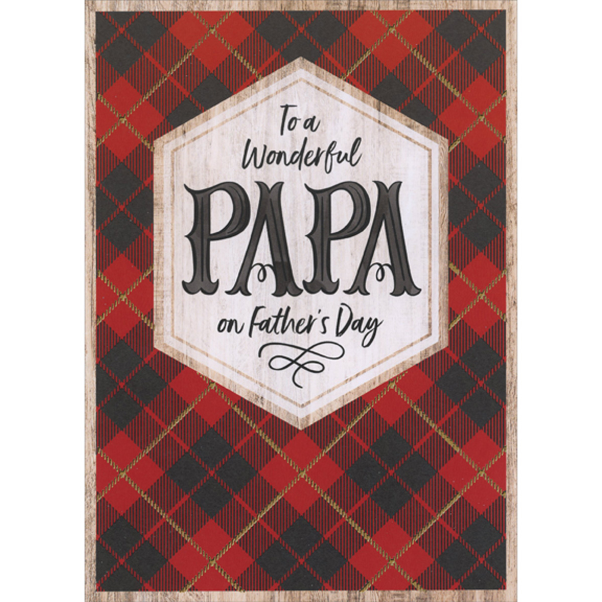 Designer Greetings Red and Black Diagonal Tartan Patterns with Gold ...