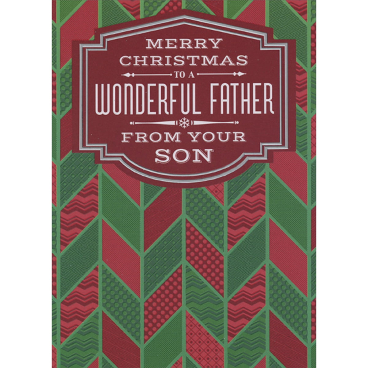 Designer Greetings Red and Green Chevrons with Patterned Panels ...