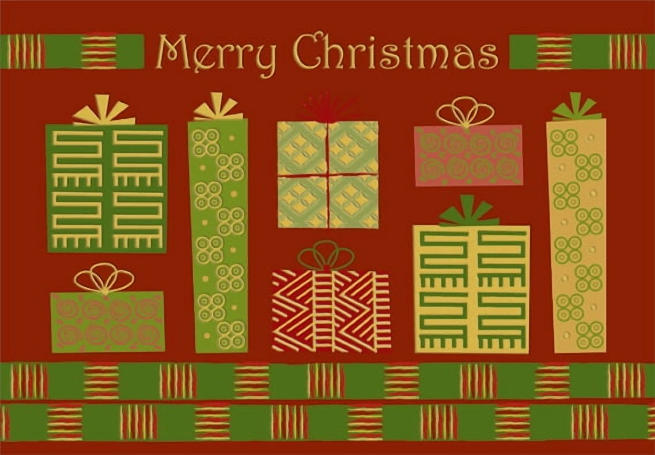 Designer Greetings Red and Green Gifts: African American Christmas Card ...
