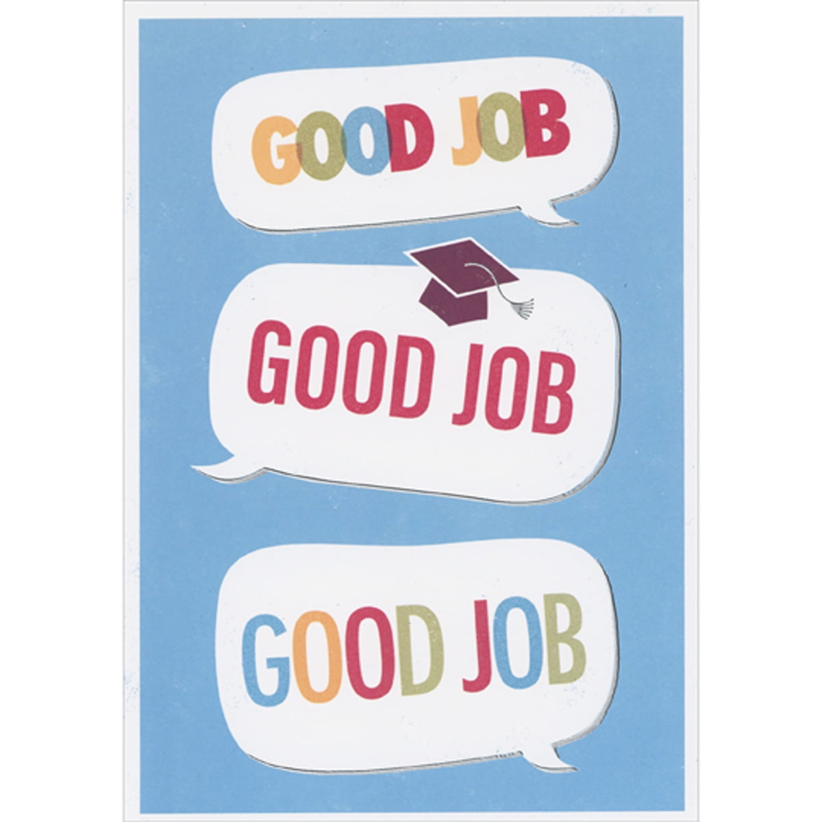 Designer Greetings Repeated Good Job Talk Bubbles on Light Blue 3D ...