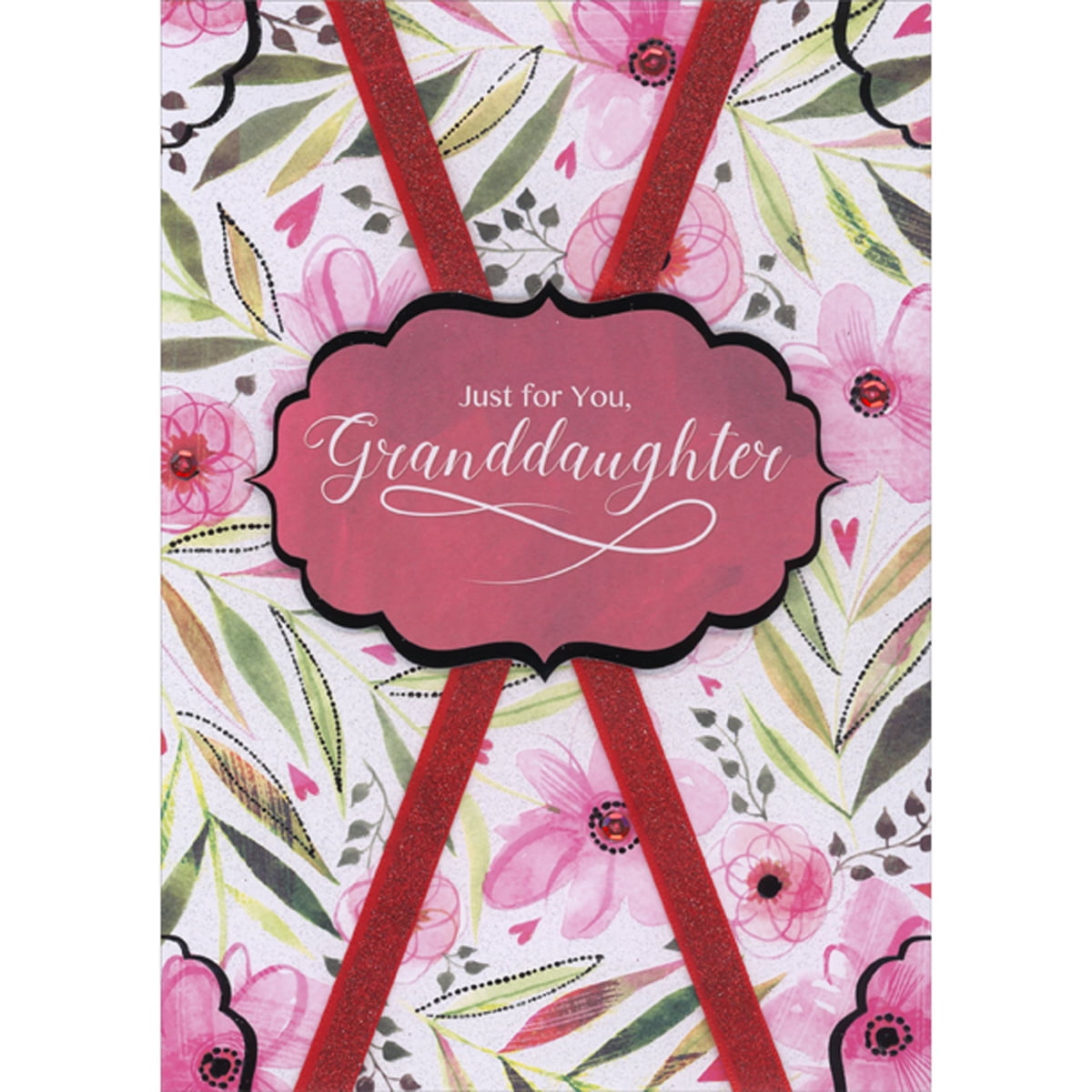 Designer Greetings Scalloped Edge 3D Die Cut Banner, Criss Cross Red ...