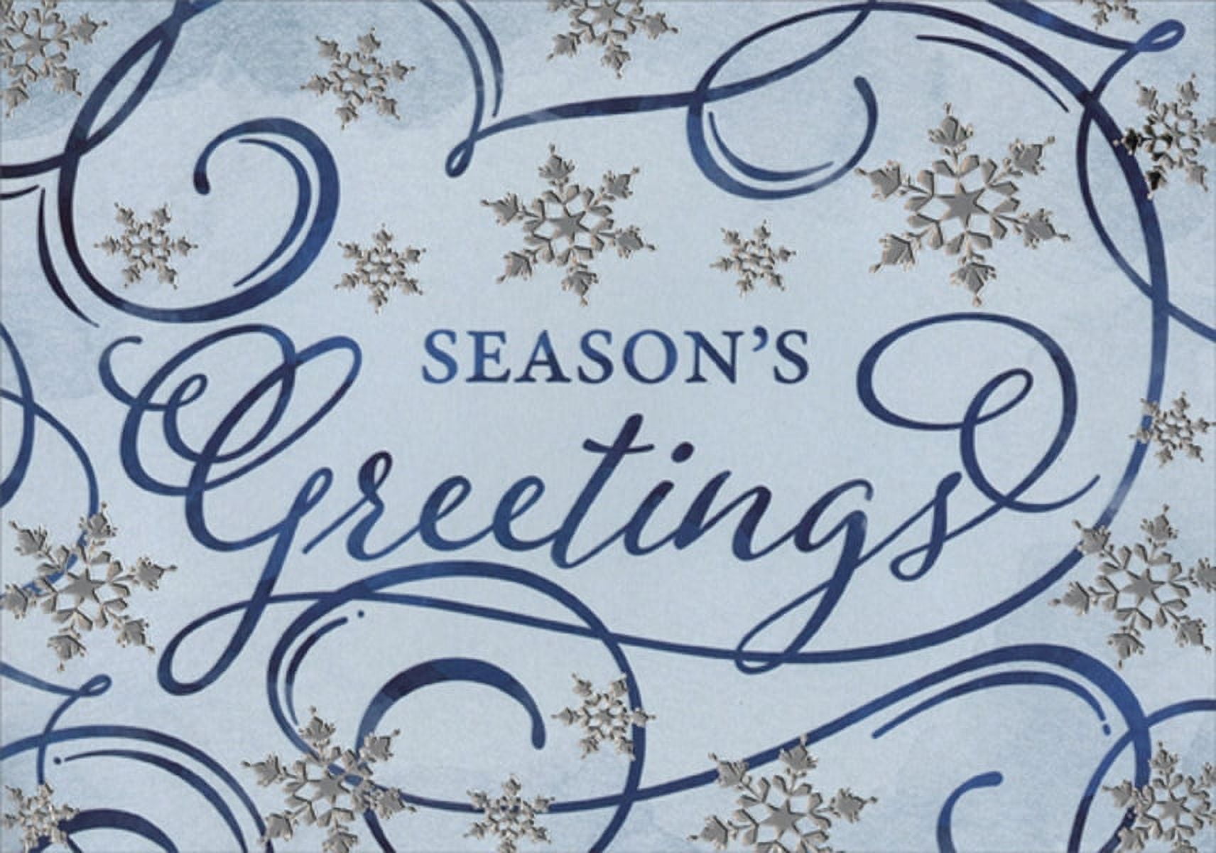 Designer Greetings Season's Greetings with Silver Foil Snowflakes and ...