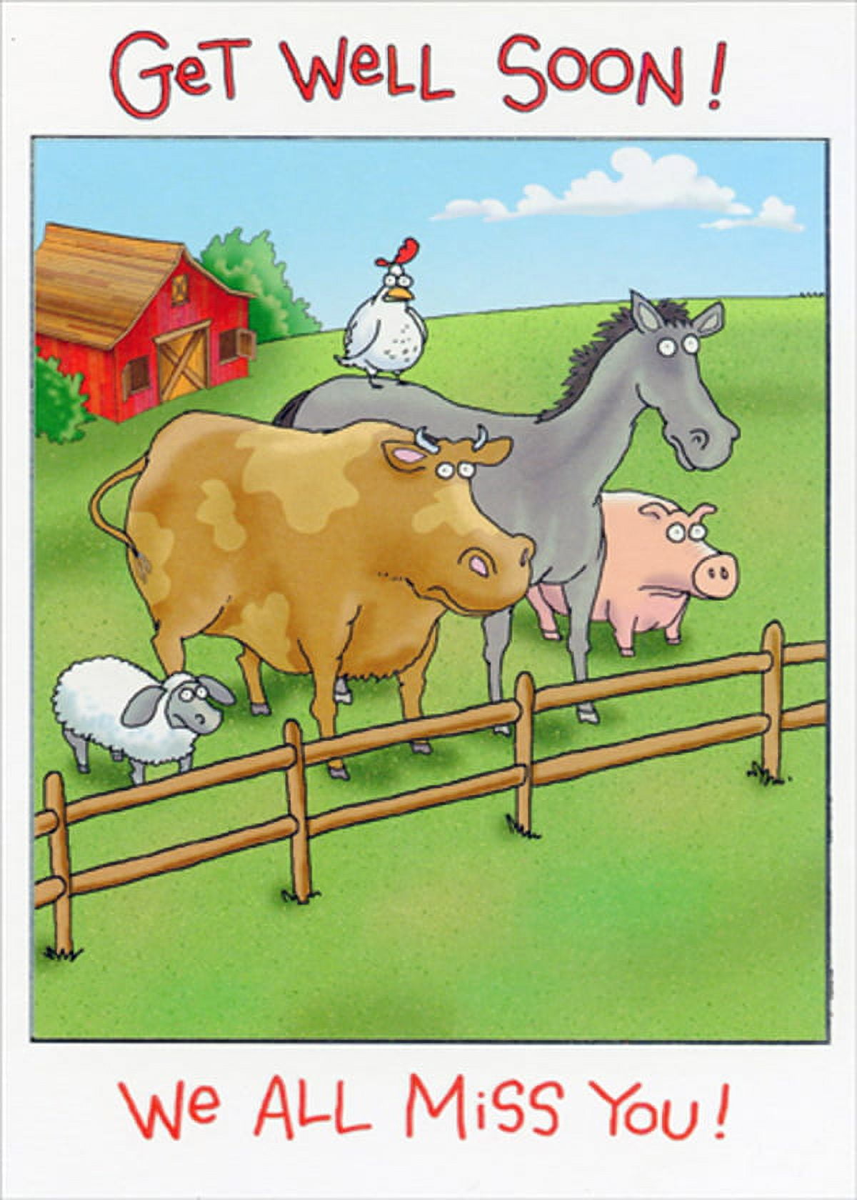 Designer Greetings Sheep, Cow, Horse, Chicken and Pig Funny / Humorous ...