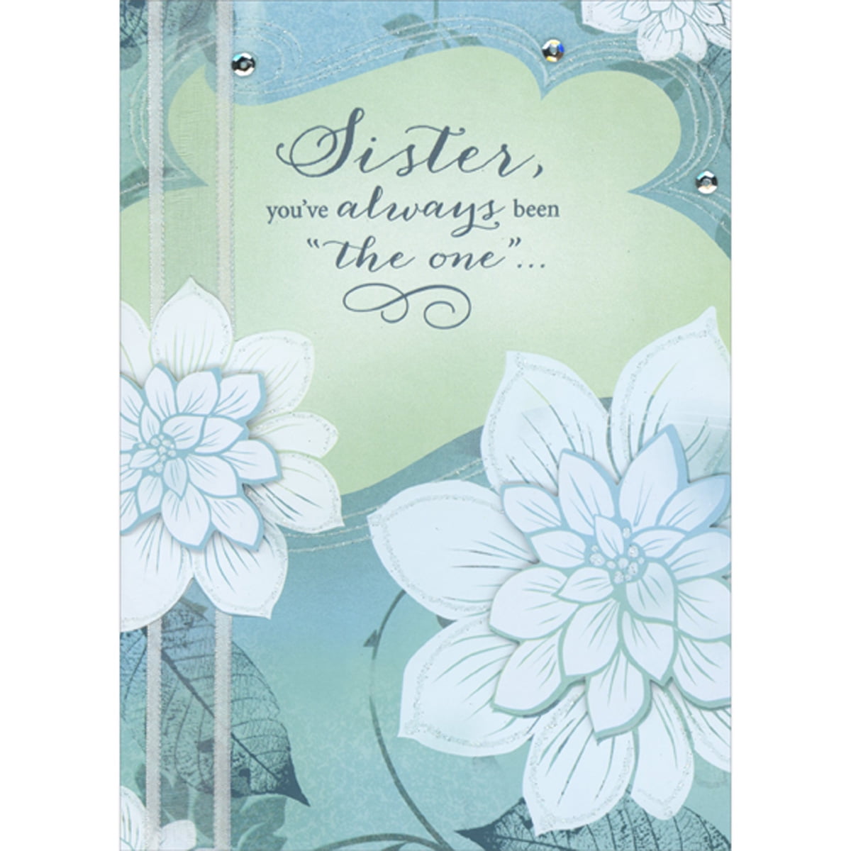 Designer Greetings Sister, You've Always Been “The One” 3D White and ...