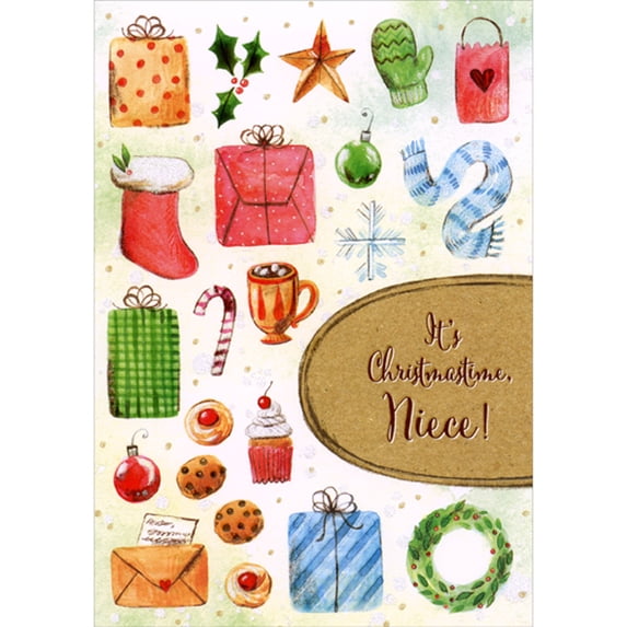 Designer Greetings Sparkling Holiday Symbols: Stocking, Gift, Ornament ...