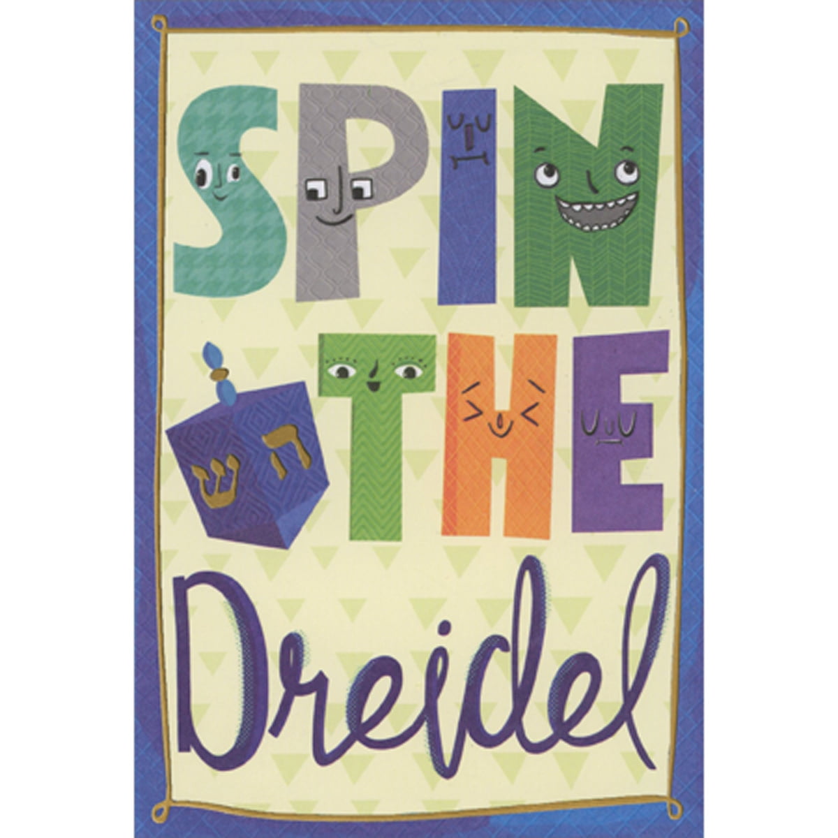 Designer Greetings Spin The Dreidel: Silly Faces on Letters Package of ...