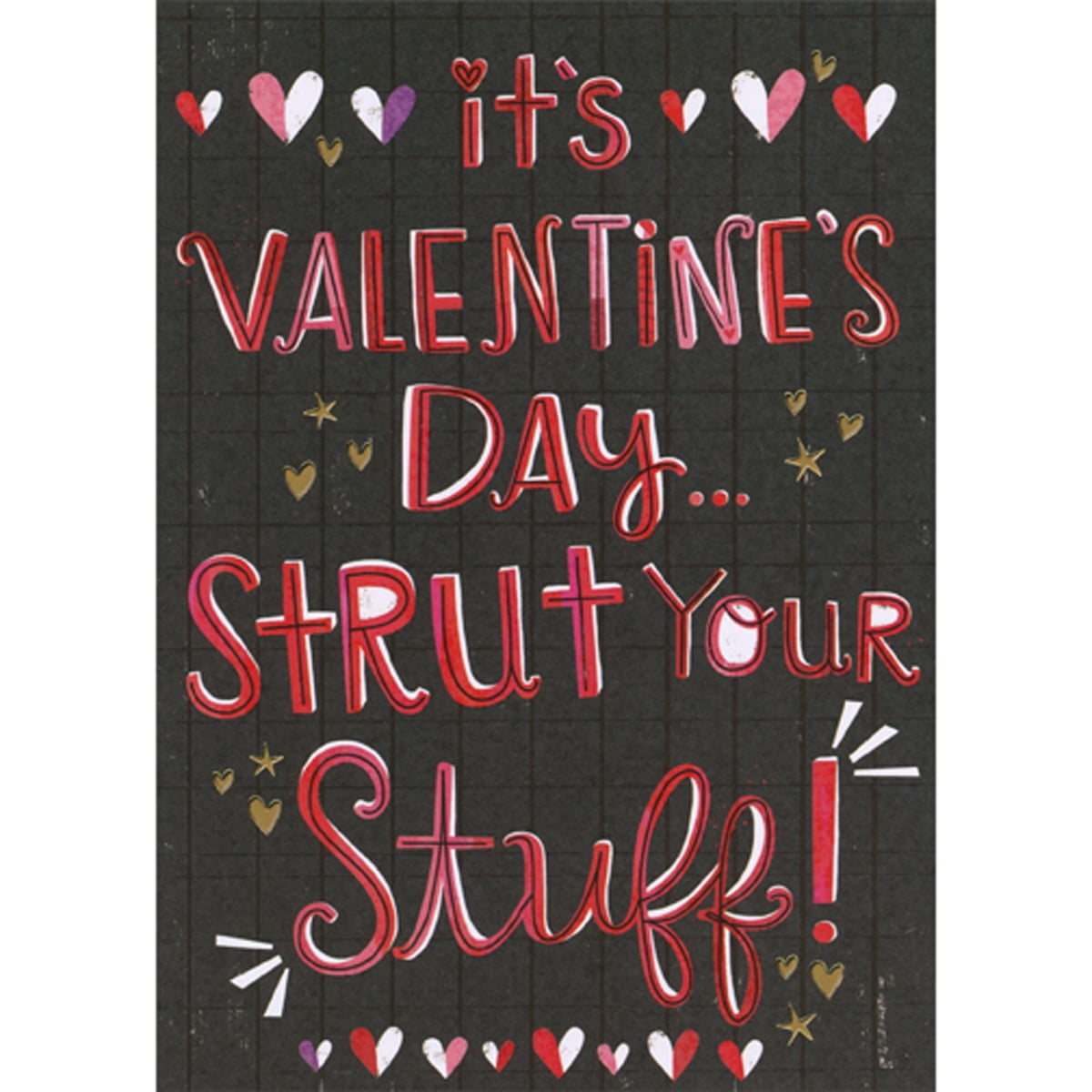 Designer Greetings Strut Your Stuff: Red Letters on Black Humorous ...