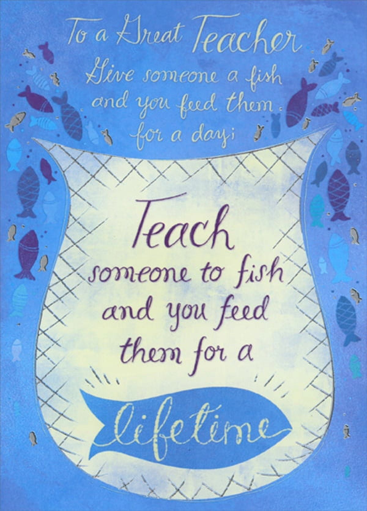 Designer Greetings Teach Someone to Fish Teacher Appreciation / Thank ...