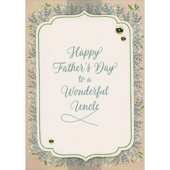 Designer Greetings To a Wonderful Uncle 3D Beige Banner, Gold Foil ...