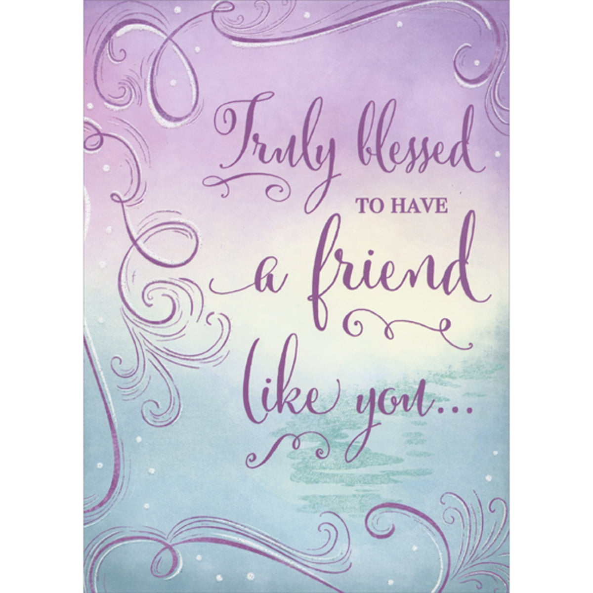 Designer Greetings Truly Blessed: Purple and White Glitter Swirls on ...